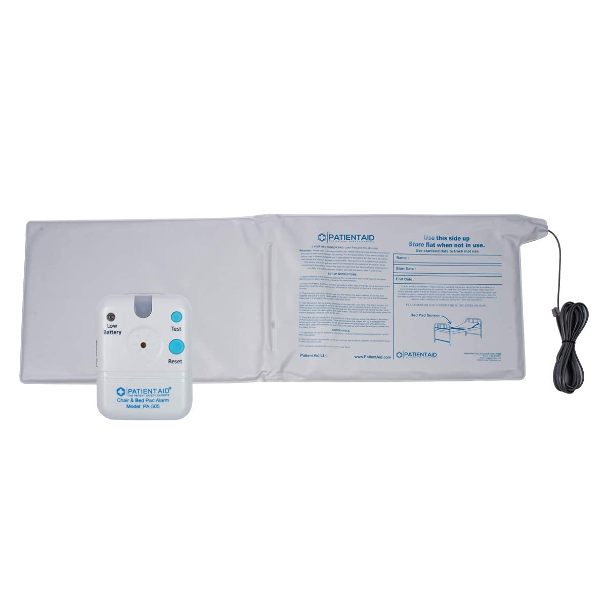 Bed Alarm :: Fall Prevention System with Patient Monitor & Bed Pad, 1 ...
