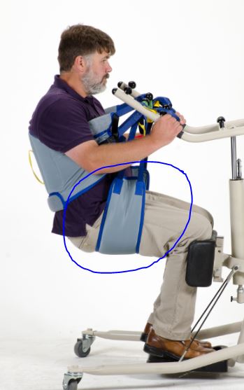 Patient Aid Bariatric Sit to Stand Lift Buttock Strap, Stand Assist Sl